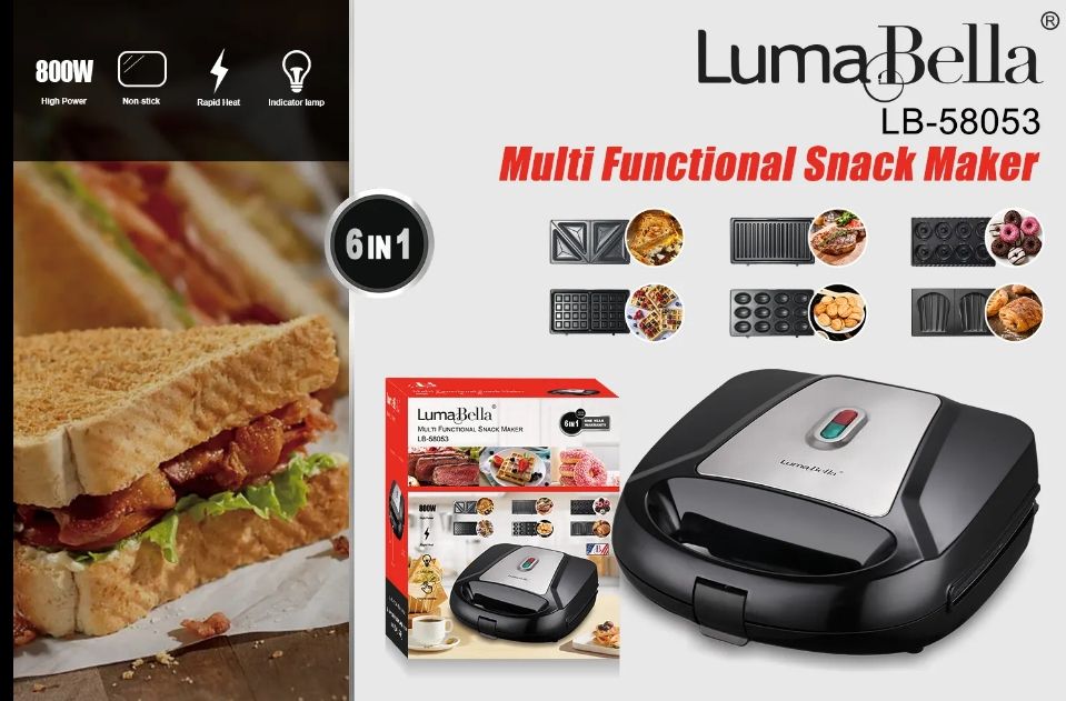 Luma Bella Вафельница LB-58053 800 Вт, черно-серый купить на OZON по ...