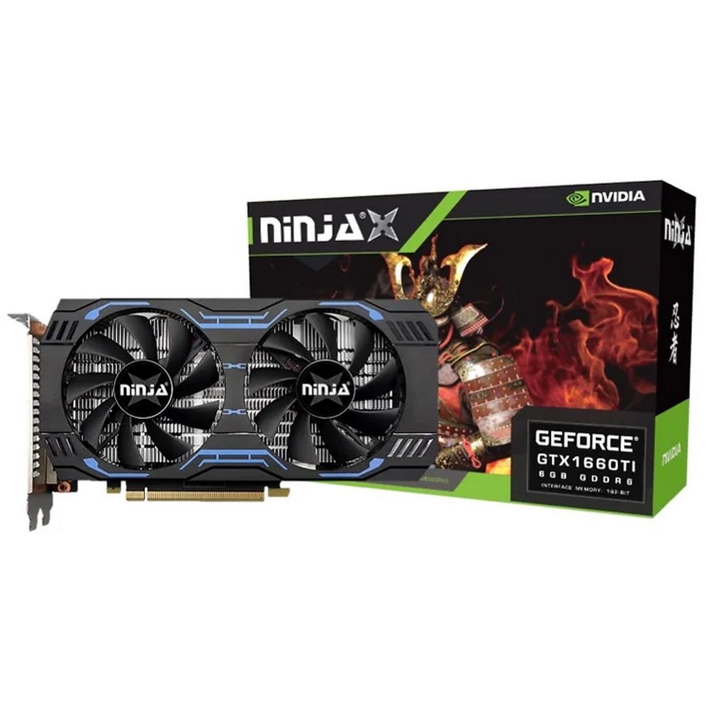 Видеокарта Ninja GeForce GTX 1660 Ti, 6 ГБ GDDR6 PCI Express 3.0 DVI ...