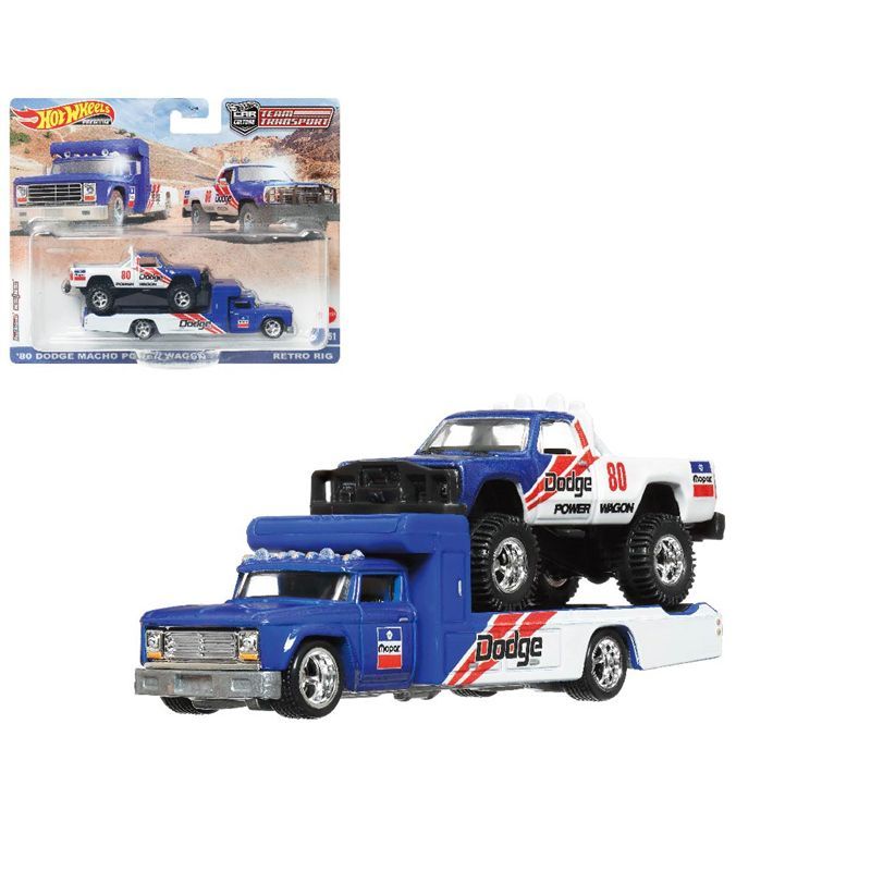 Машинка Hot Wheels Trailer 80 DODGE MACHO POWER WAGON & RETRO RIG ...