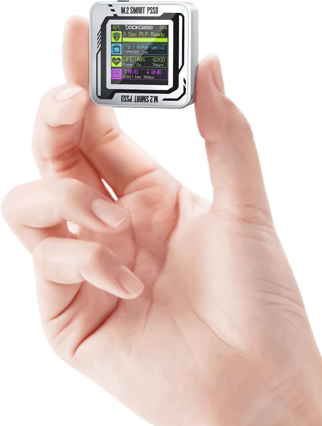 DOCKCASE Pocket M.2 2230 NVMe SSD Enclosure, поддержка 3s PLP ...