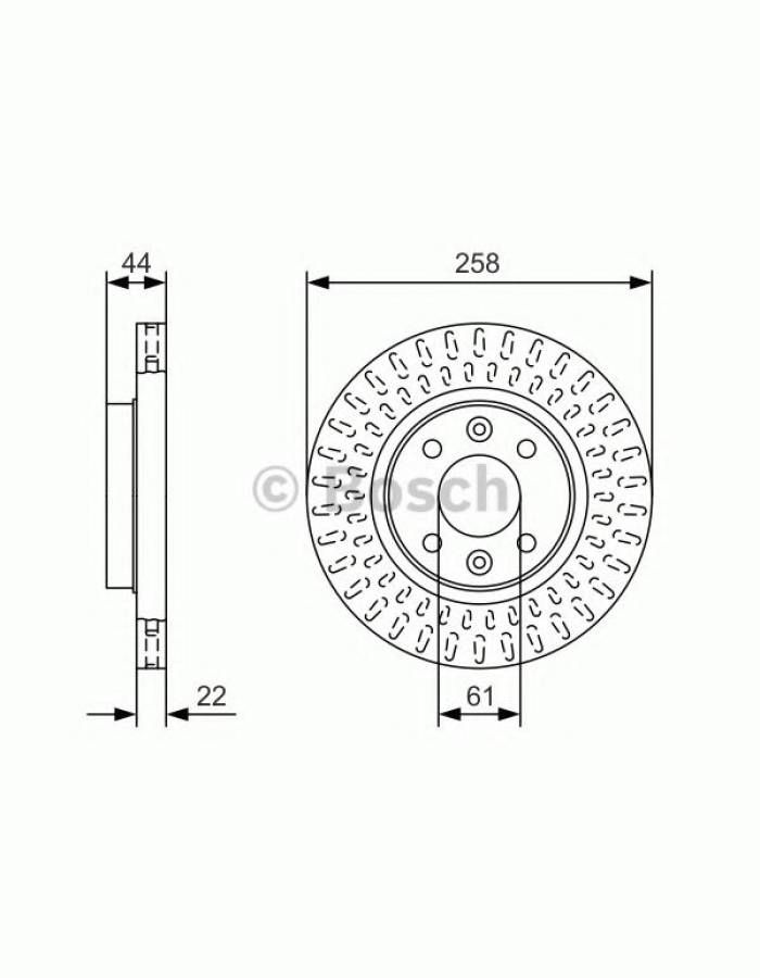 Диск тормозной перед Bosch 0 986 479 A86 купить c доставкой на OZON по ...