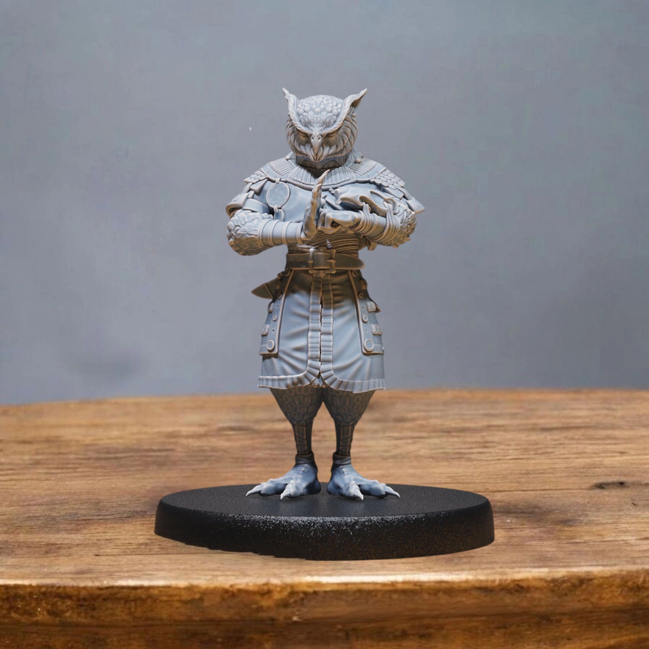 Совлин Монах ( Owl Folk Monk) v2 фигурка для настольных игр ДнД, РНИ ...