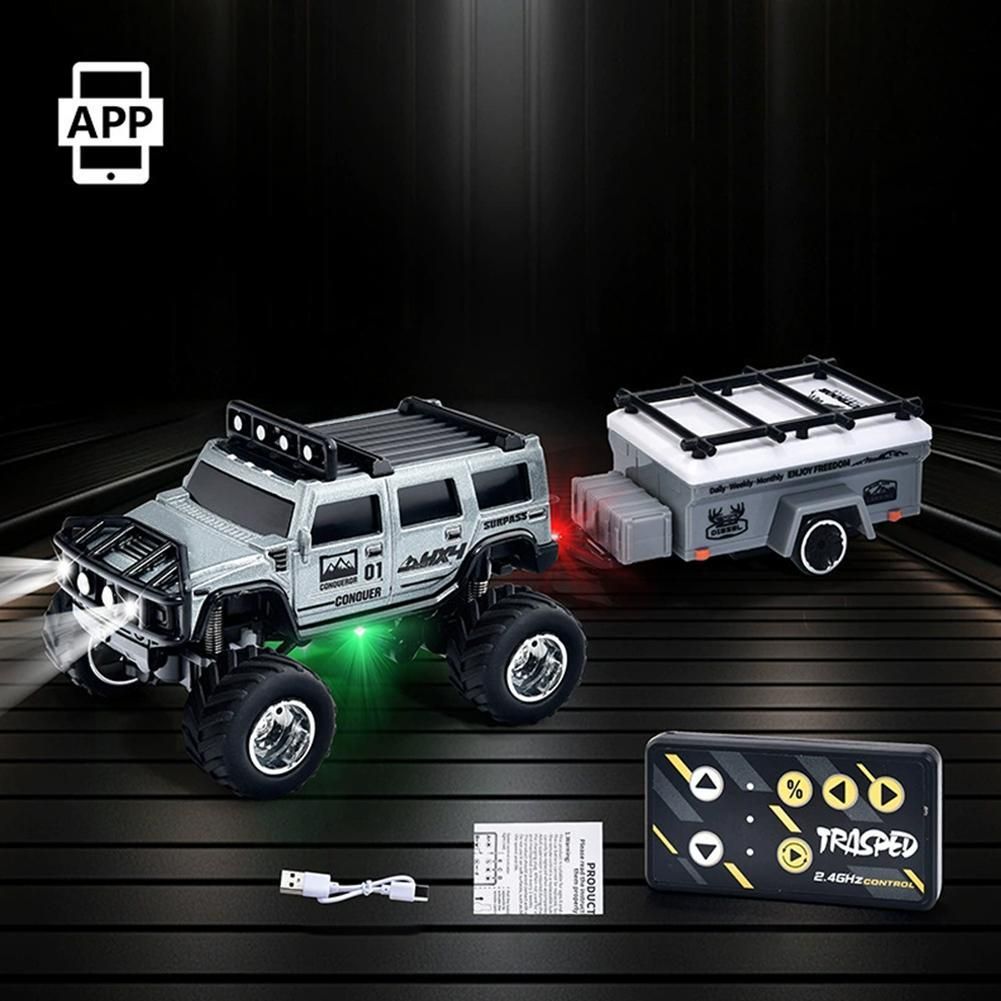 Радиоуправляемый автомобиль Hummer Monster Truck 1:64, управление через ...