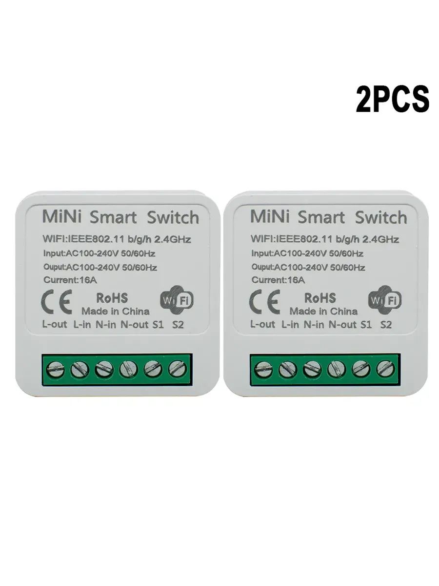 Умное реле WiFi Tuya Mini Smart Switch 16A,для DIY умного дома,с Alexa ...