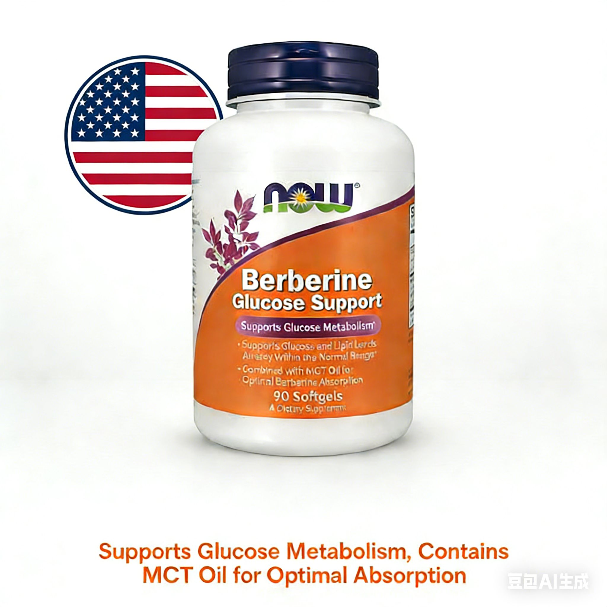 Берберин для поддержки глюкозы NOW Berberine Glucose Support, 90 ...
