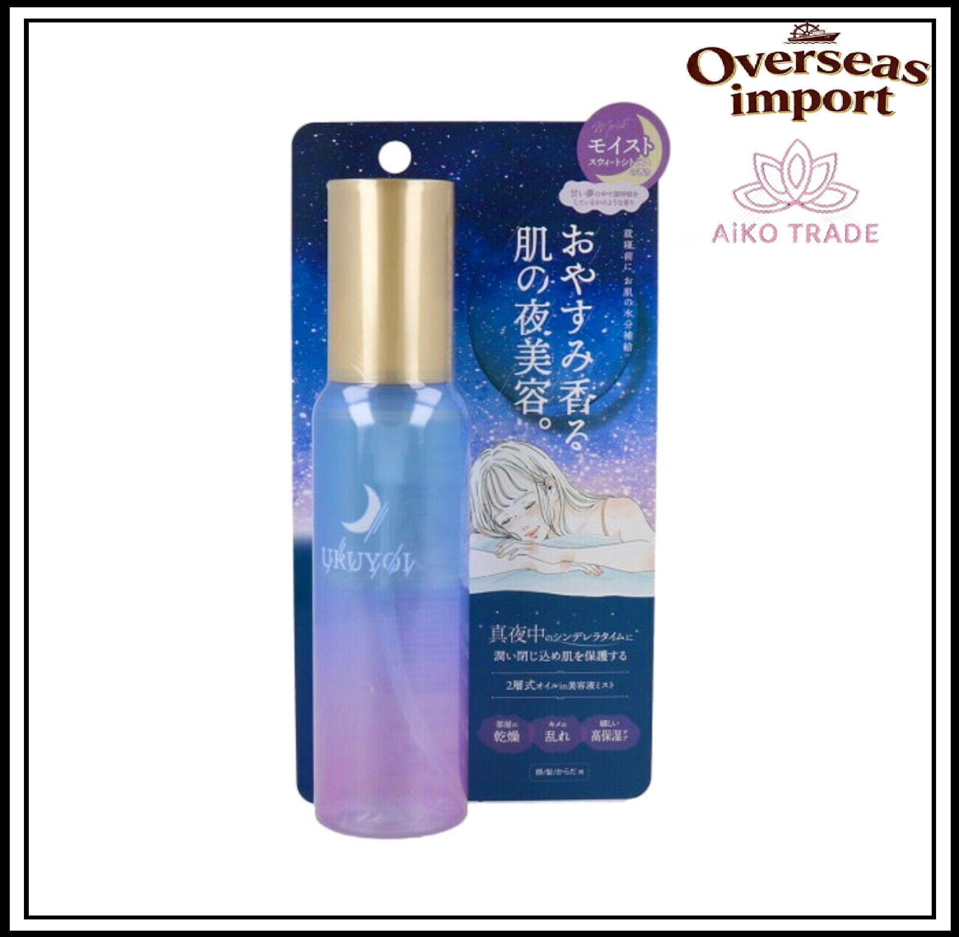 COSMETEX ROLAND Ночной увлажняющий лосьон-мист для лица Uruyoi Night ...