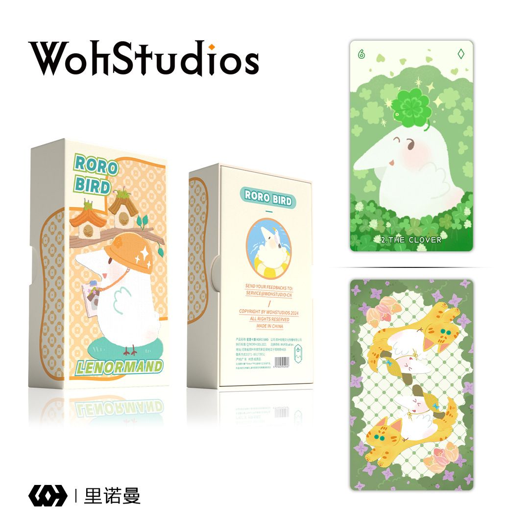 Карты Ленорман Роро Птица (Roro Bird Lenormand), милый оракул 36 карт ...