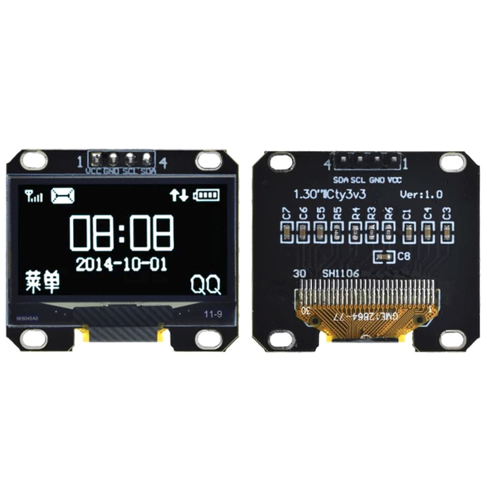 Oled модуль 13 дюйма белый Oled дисплей Iic 128x64 I2c Ssd1306 12864 для Arduino купить с