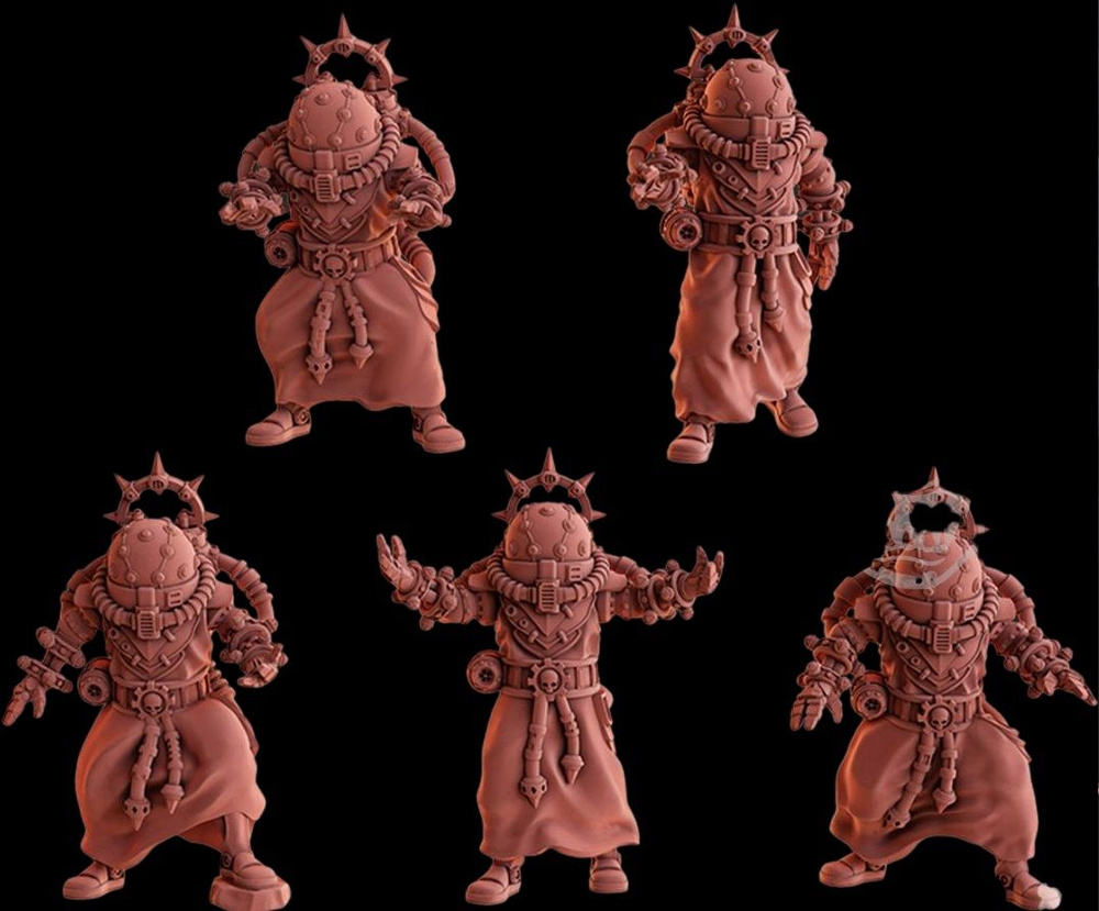 Миниатюра Warhammer 40000. Adeptus Mechanicus. Электрожрецы Корпускарии ...