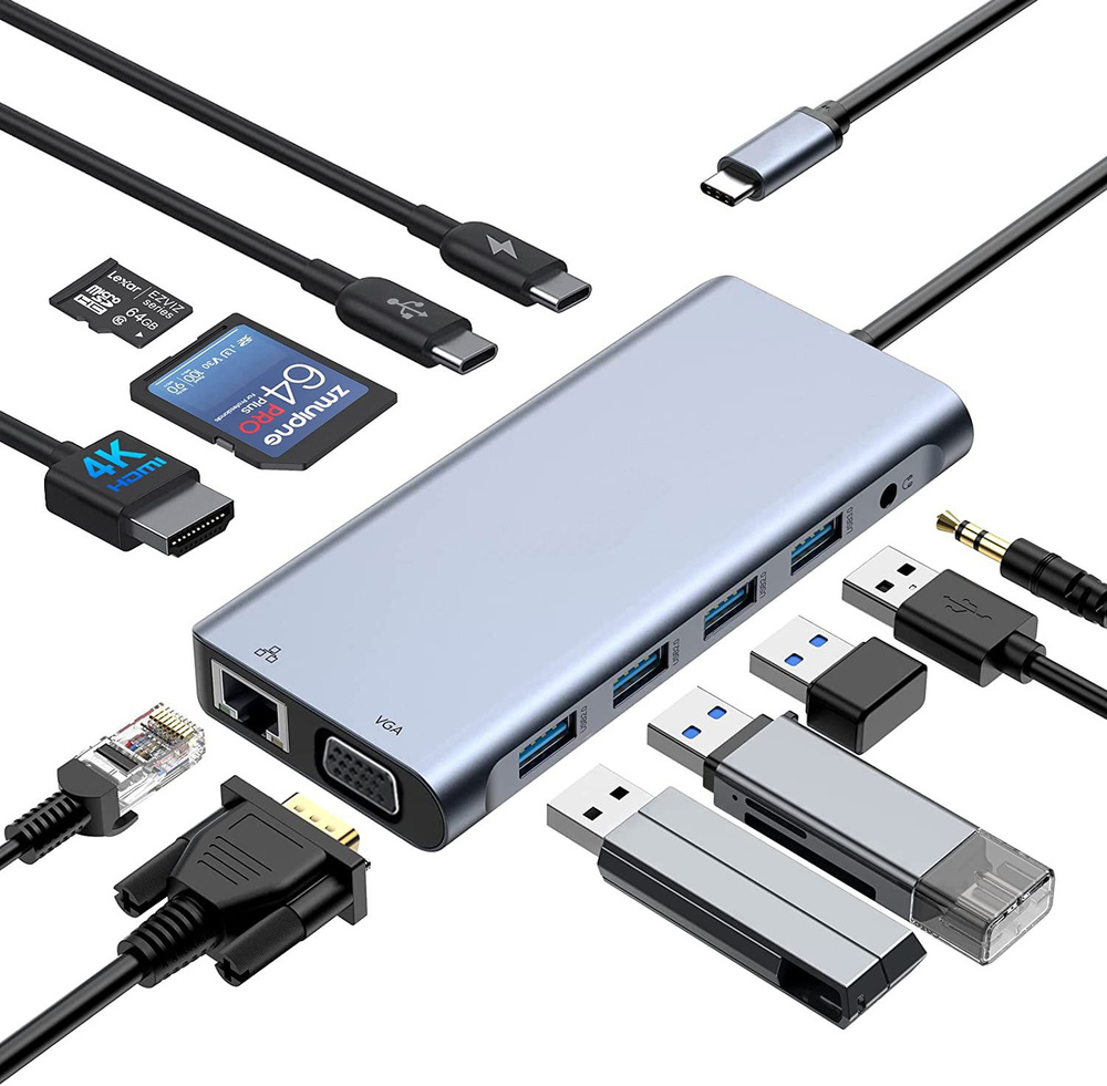 Usb разветвитель 12 в 1 Usb Hub Type C док станция Usb 3 0 хаб 3 0