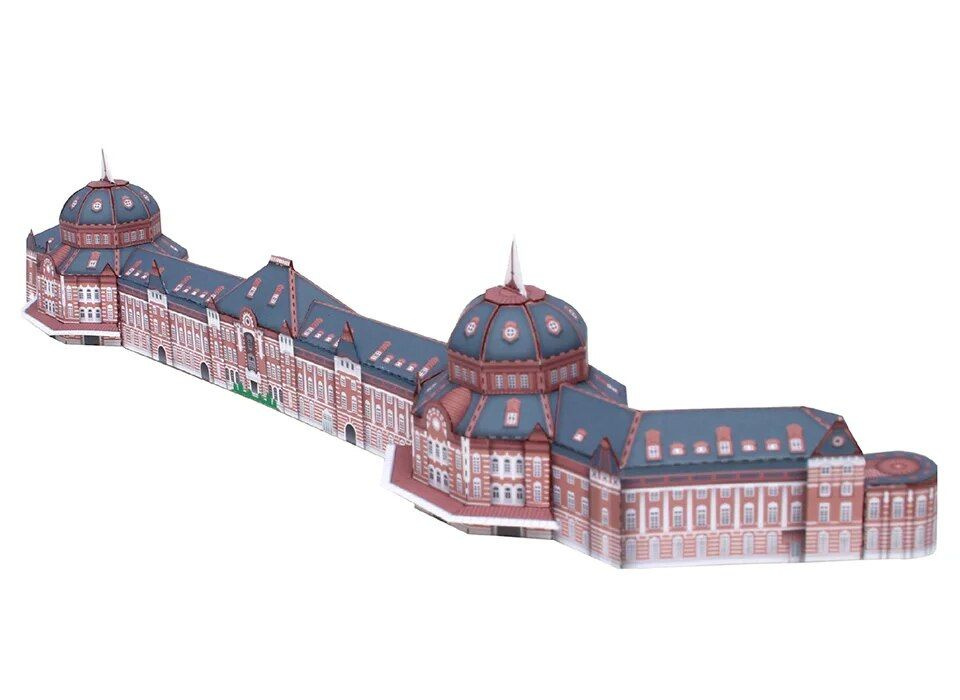 Япония Отель Tokyo Station, Архитектурная, 3D бумажная модель ...