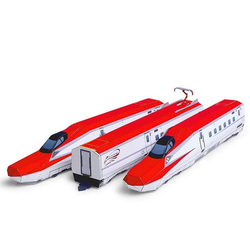 Серия Синкансэн E6 Мини-поезд Комачи Локомотивы, 3D бумажная модель ...