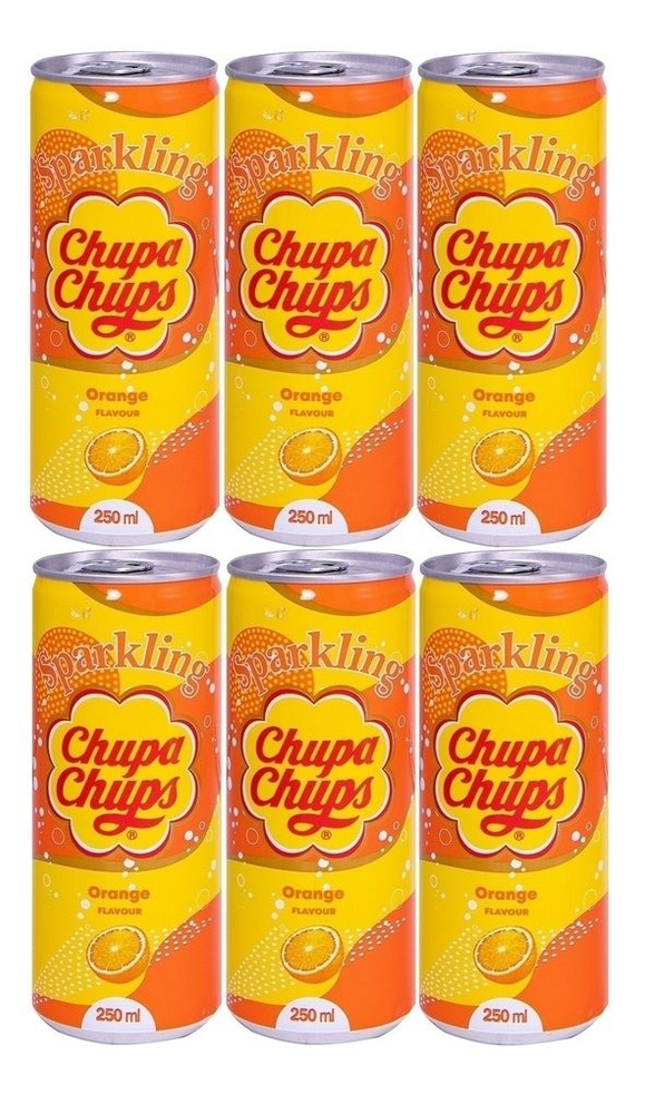 Газированный напиток Chupa Chups Sparkling Orange / Чупа Чупс Апельсин ...