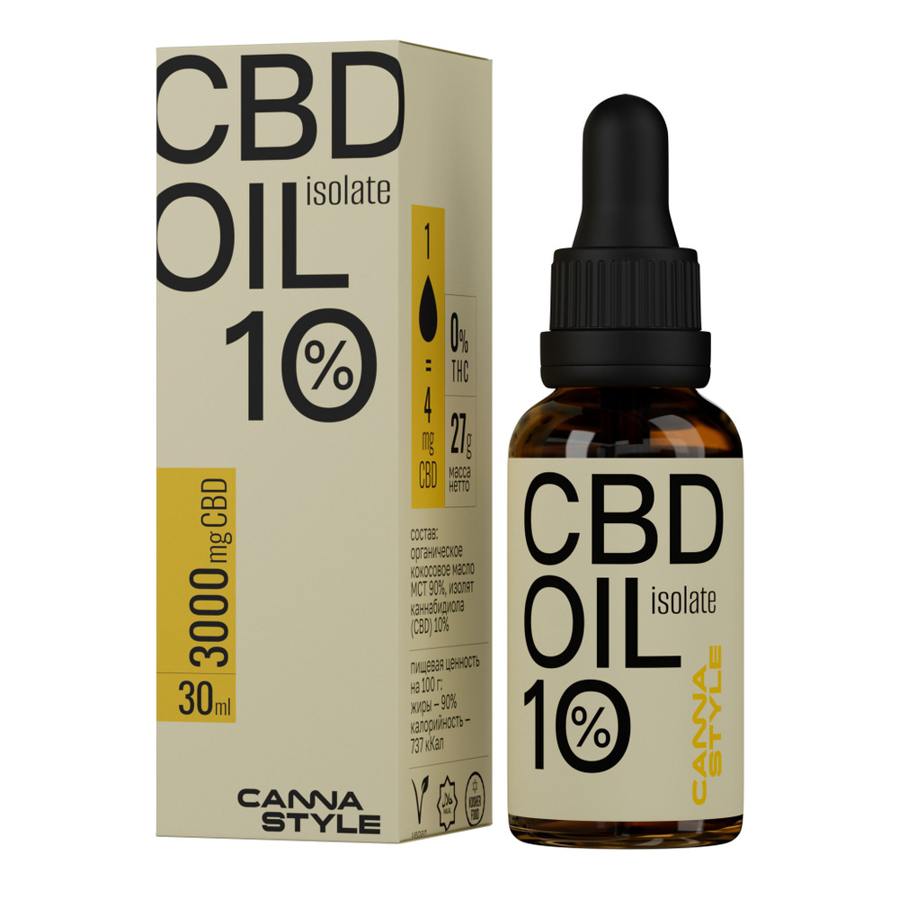 Масло CBD (КБД) CannaStyle 3000мг 10% / 30 мл. - купить с доставкой по ...