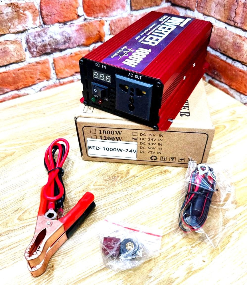 Преобразователь напряжения (инвертор) INVERTER 24-220В 1000Вт купить по ...