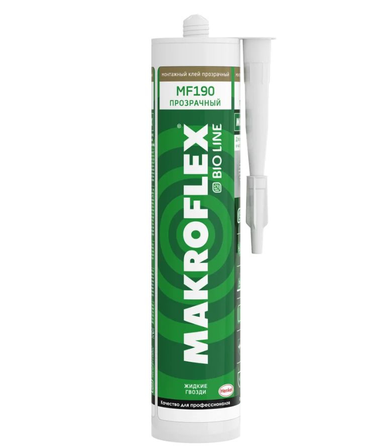 Makroflex Клей Монтажный Bio Line MF190 Ультрасильный прозрачный, 280 г ...