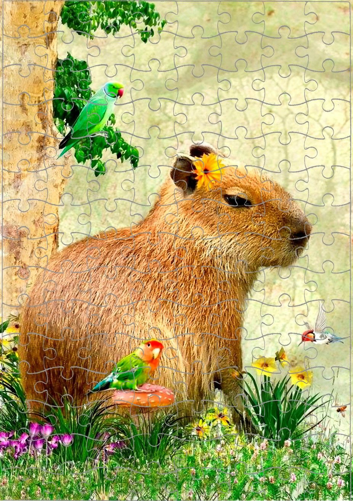 Пазл MIGOM А4 "Capybara v2, Капибара" - v0008 - купить с доставкой по выгодным ценам в интернет ...