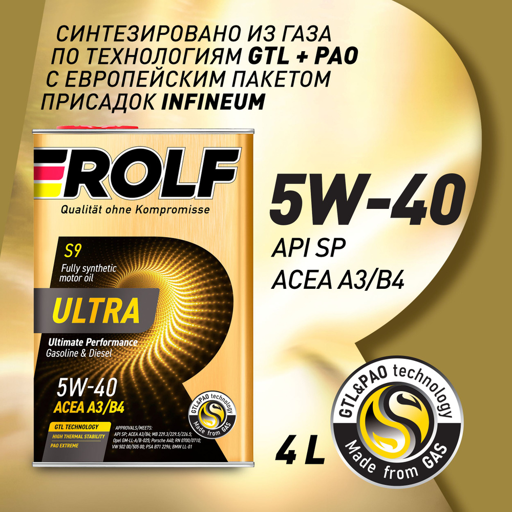 Масло моторное ROLF 5W-40 Синтетическое - купить в интернет-магазине ...