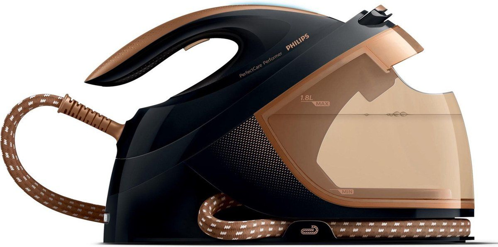 Philips Парогенератор PerfectCare Performer GC8755/80, черный, золотой ...