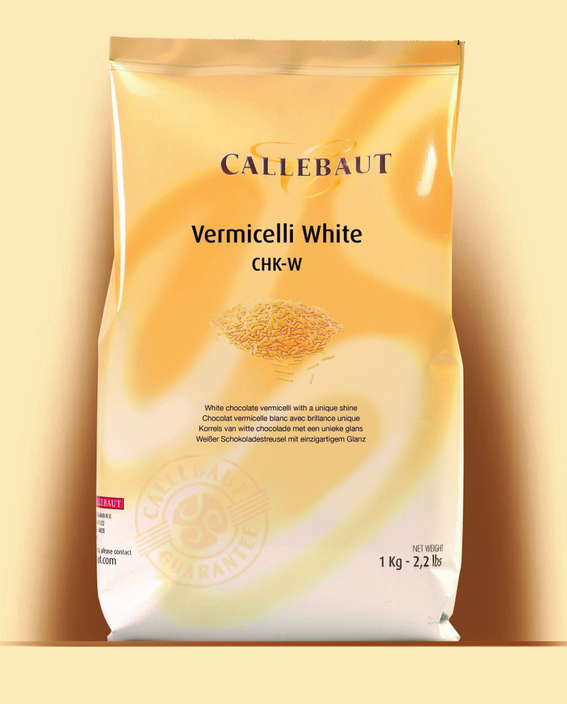 Белый шоколад Callebaut vermicelli, 1 кг - купить с доставкой по ...