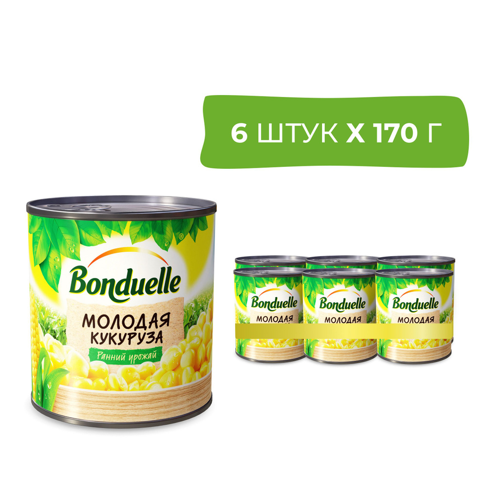 Кукуруза Bonduelle молодая, 170 г х 6 шт купить на OZON по низкой цене (1581416314)