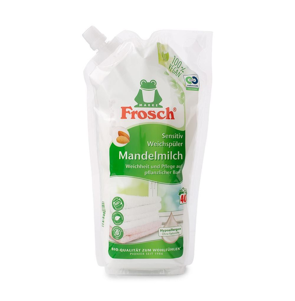 Ополаскиватель для белья Миндальное молочко , концентрированный, Frosch, 1 л, Германия - в ...