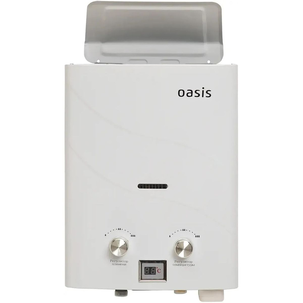Oasis газовая колонка бездымоходная B-12W природный газ, 11 кВт, 5 л/мин, розжиг от батареек ...