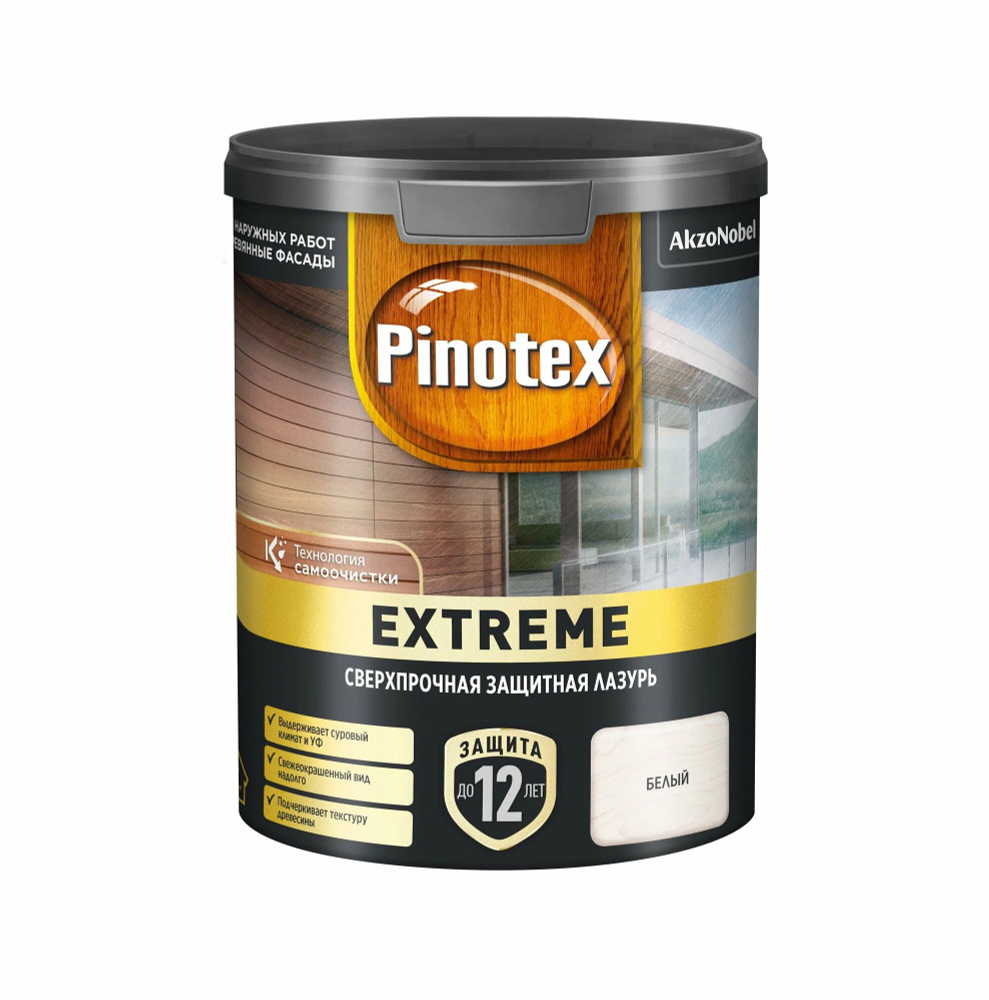 "Пинотекс" Pinotex Extreme пропитка декоративная , 0.9л, белая ...