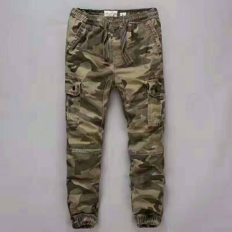 Брюки Мужской Abercrombie & Fitch джоггеры хаки, защитный хаки Хлопок ...