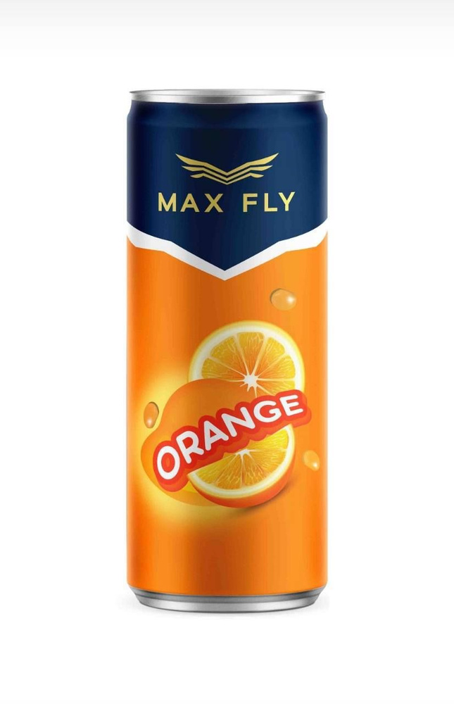 MAX FLY Напиток Газированный безалкогольный MAX FLY ORANGE 250ML 24 шт ...