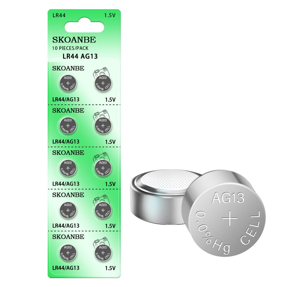 SKOANBE Батарейка LR44 (AG13, 1154, 357) 1.5V Blister, упаковка 10 шт. - купить с доставкой по ...