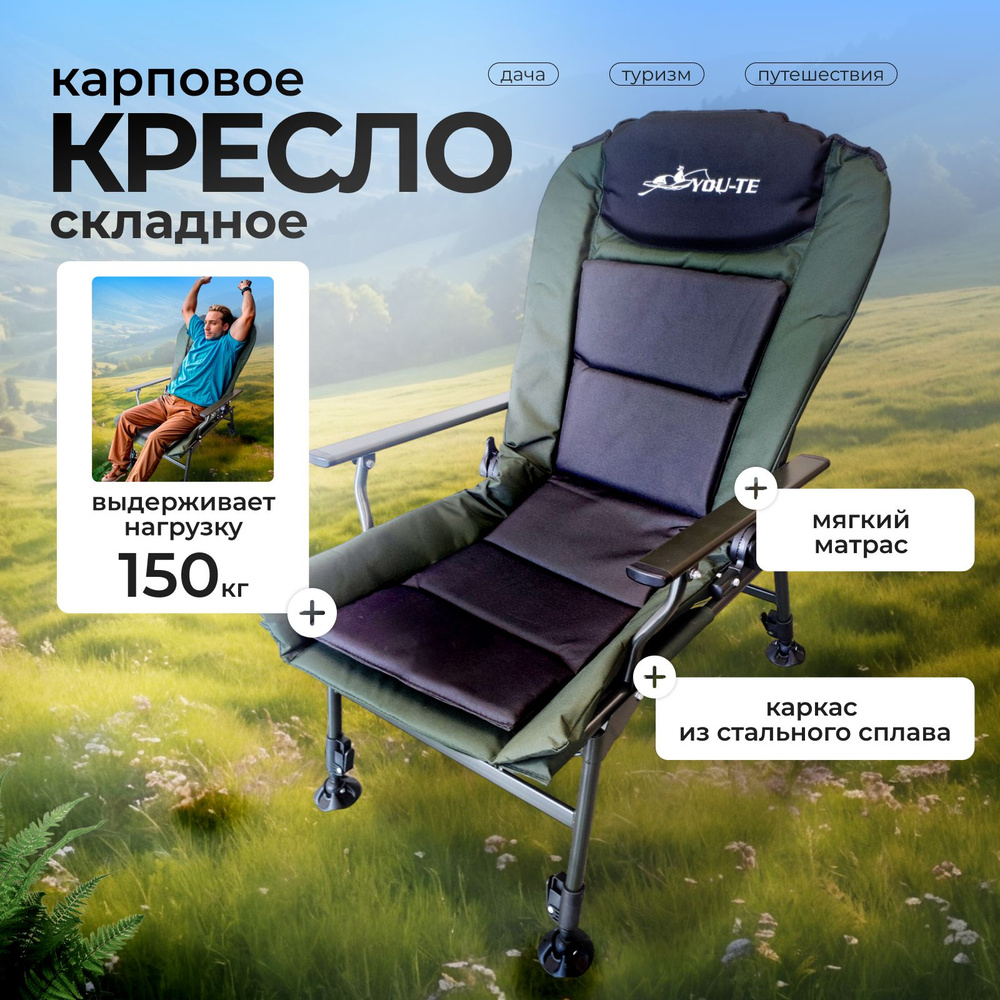 Кресло складное туристическое для отдыха купить на OZON по низкой цене ...