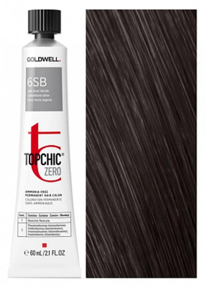 Goldwell TOPCHIC ZERO 6SB Натурально-пепельный Безаммиачная стойка ...