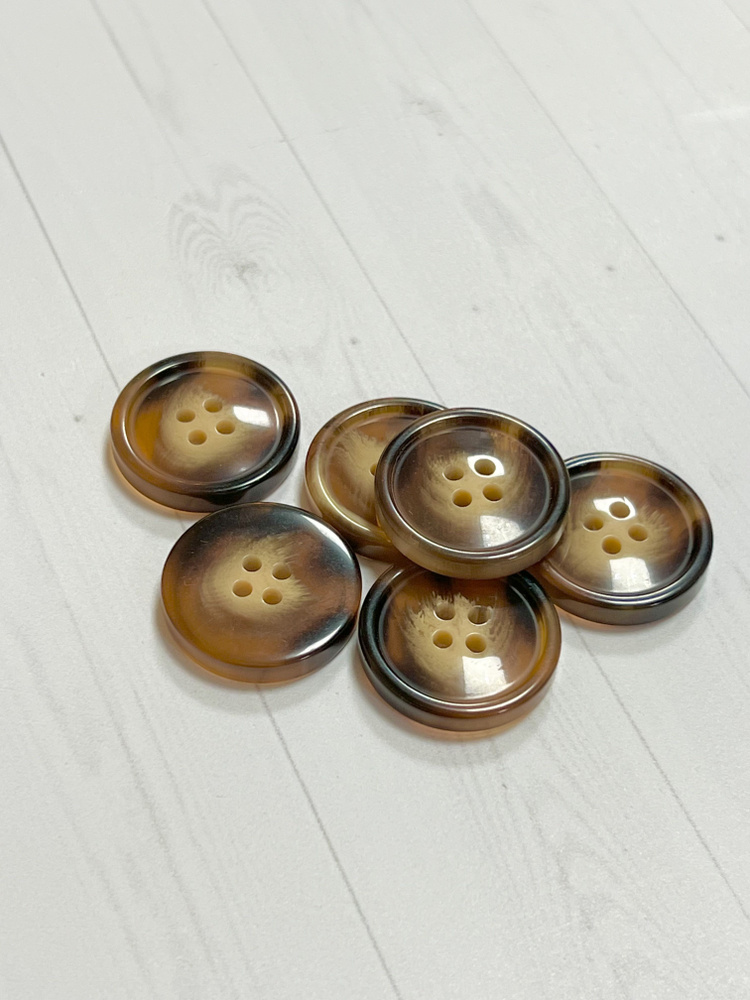 Пластиковые пуговицы диаметром 25 мм 6 штук в упаковке купить на OZON ...