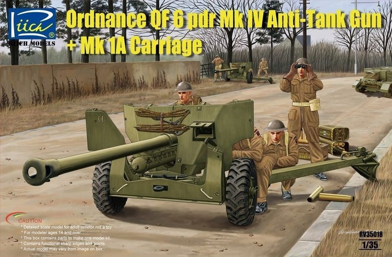 RV35018 1/35 Ordnance QF 6-Pdr. Mk.IV Пехотное противотанковое оружие ...