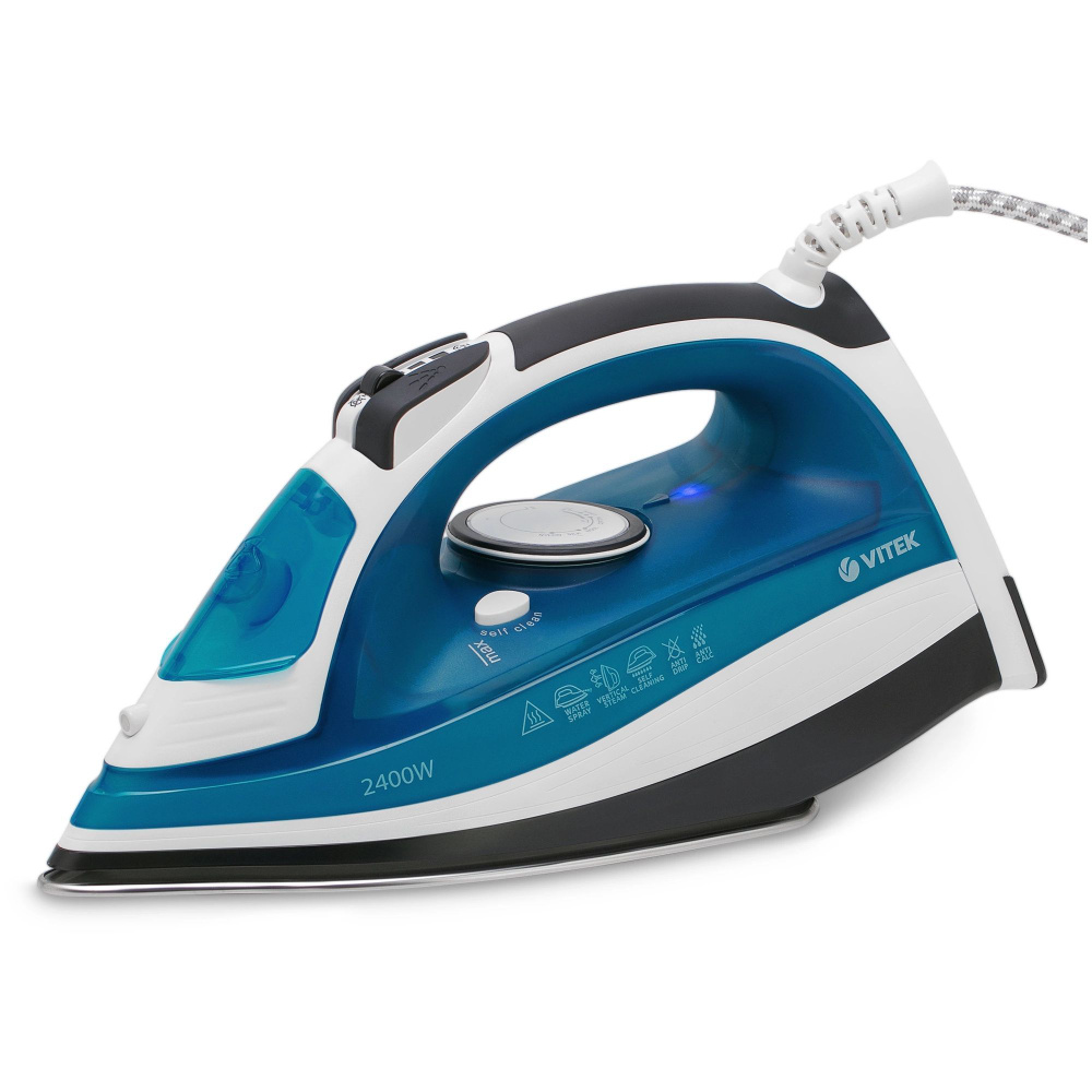 Паровой Vitek VT-1263 2400 Вт 135 г/мин, паровой удар 135 г/мин, объем 350 мл, вертикальное ...