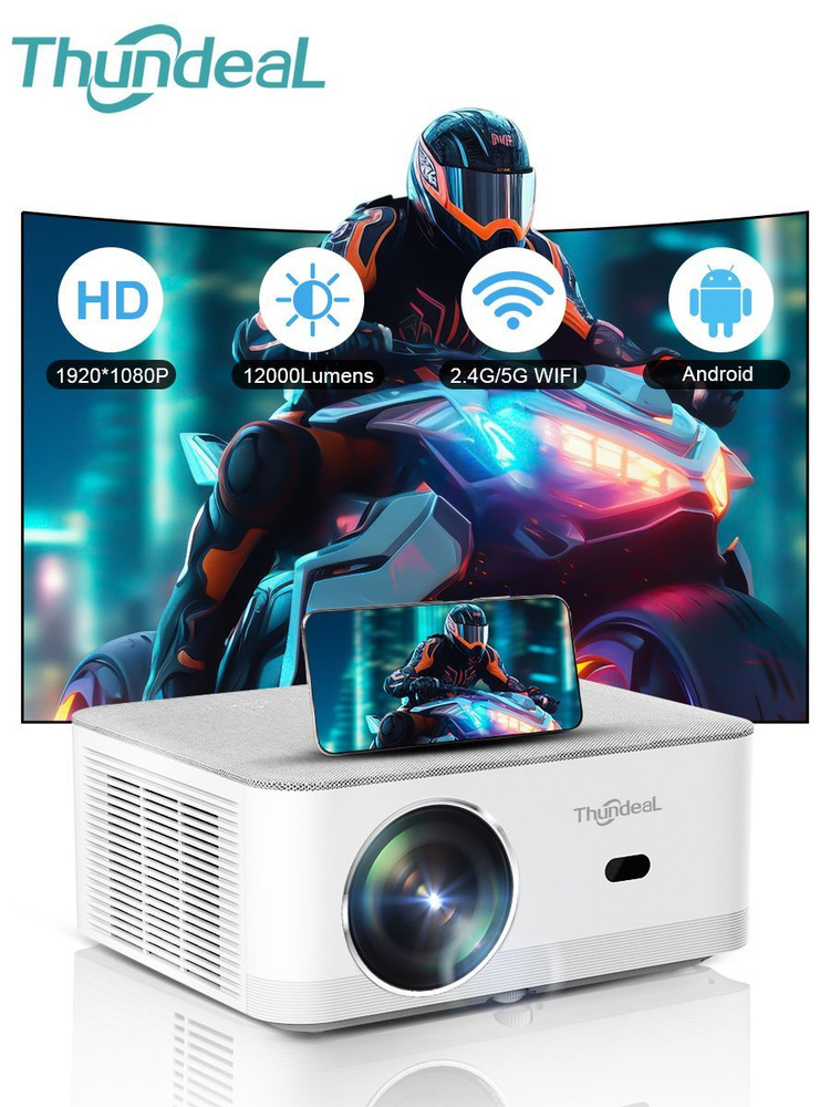 ThundeaL Проектор Портативный мини-проектор ThundeaL TD92 Pro FHD 1080P ...