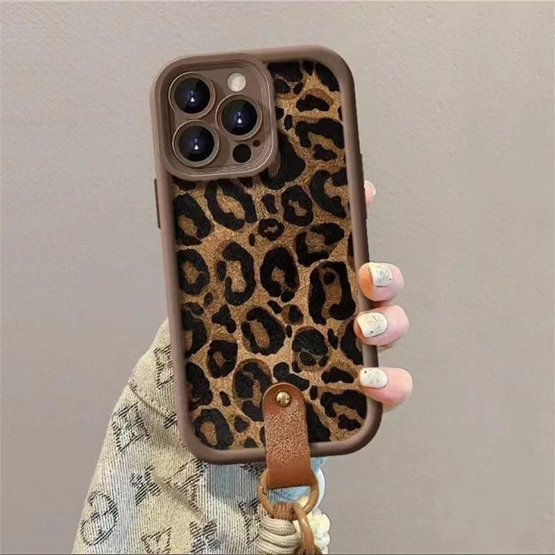 Коричневый леопардовый чехол для мобильного телефона iPhone15plus ...