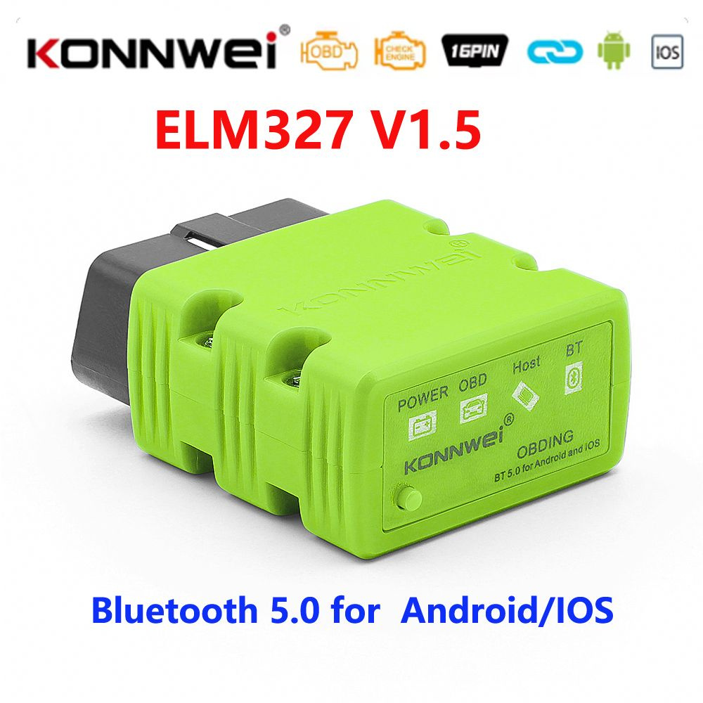Диагностический адаптер Elm327 Konnwei Kw902 Bluetooth Автосканер Elm 327 V1 5 Obd Obdii Сканер