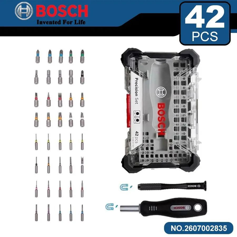 BOSCH Набор отверток с набор бит 28/25mm, для точных работ 42 шт, с ...