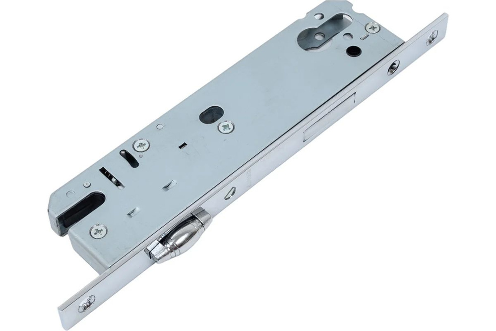 Замок врезной для дверей из ПВХ профиля 190x16x245 мм, хром купить на ...