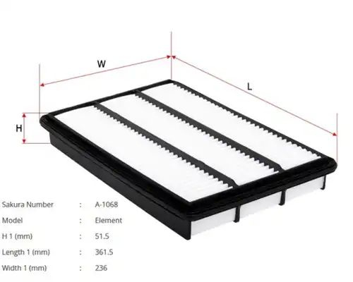 Фильтр воздушный sakura a1068 купить на OZON по низкой цене (1699536957)