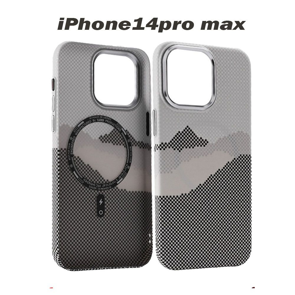 "Чехол для iPhone 14 Pro max с MagSafe светящийся в темноте, кевларовый ...