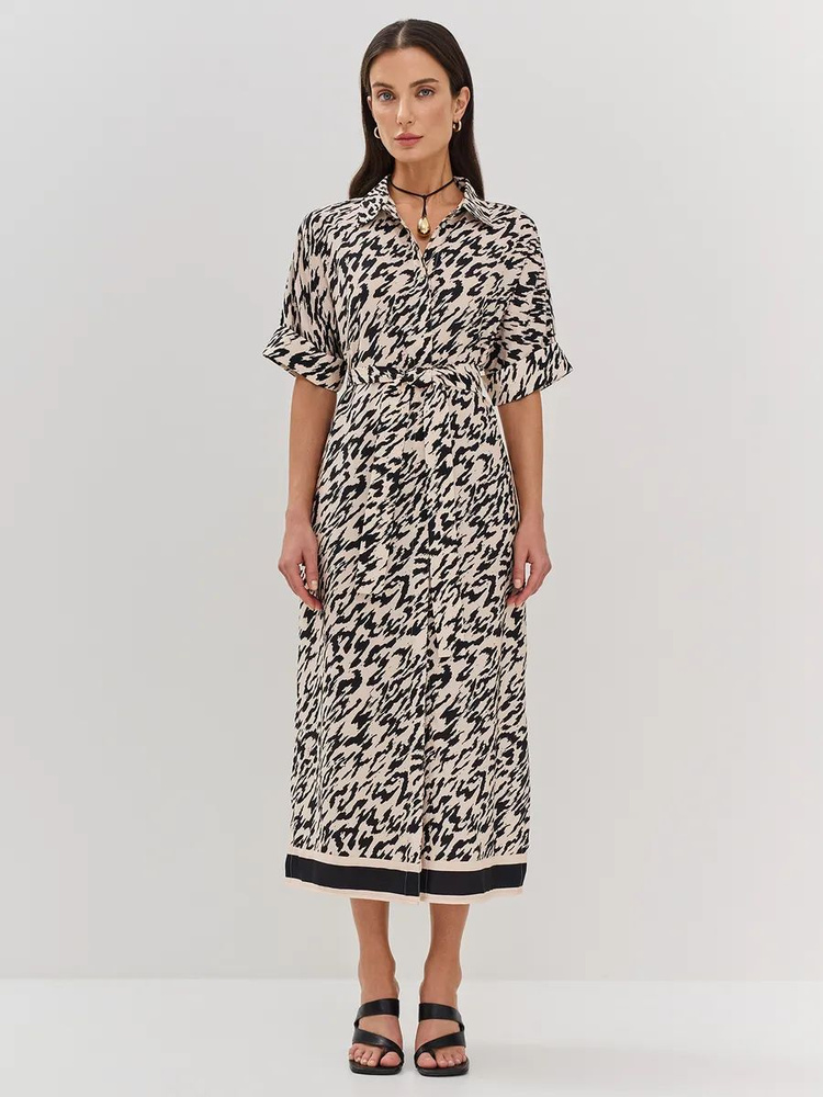 Платье Женский BULMER бежевый прямое Повседневный Короткий Район ...