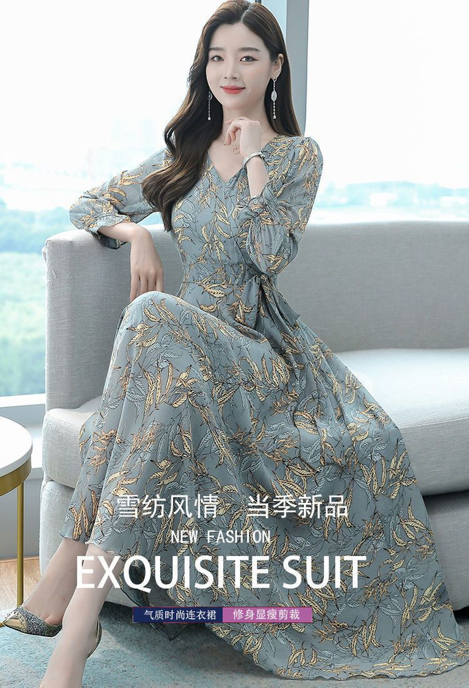 Платье Женский MOOCIE серый платье-поло Повседневный Короткий Политекс, размер 52 свободный ...