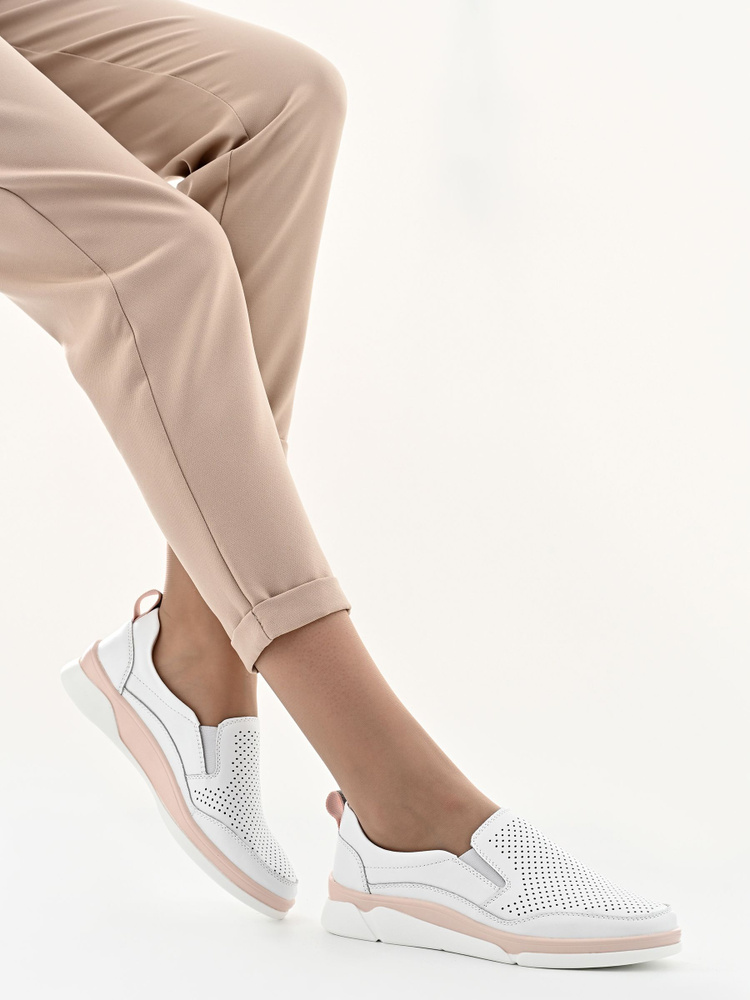 Слипоны Женский Tervolina Натуральная кожа Спортивная ходьба, размер 37 F На любой сезон Без ...