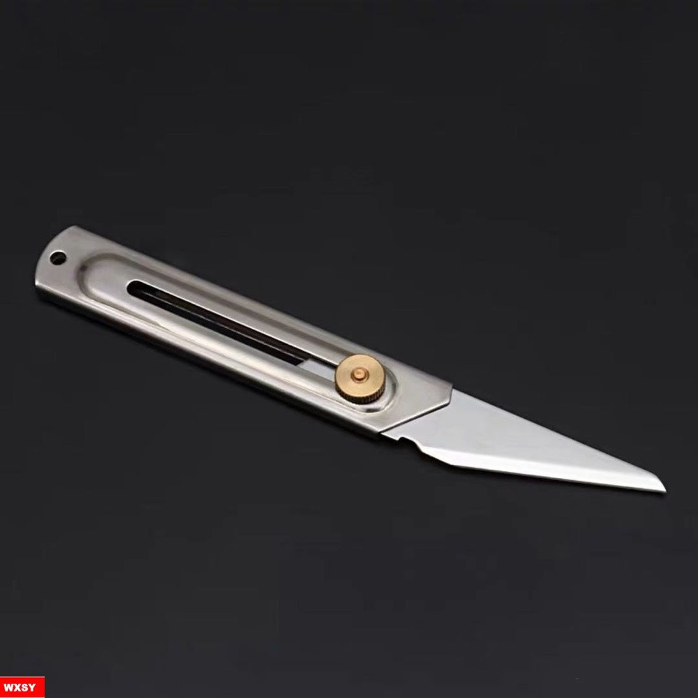 OLFA CK-2 хозяйственный металлический корпус, с выдвижным сторонним лезвием, 20мм резьба по ...