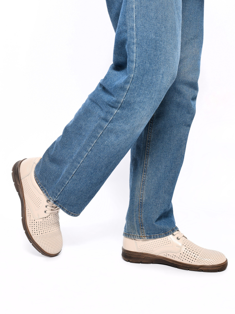 Ботинки полуботинки Мужской BELWEST светло-бежевый, размер 42 Лето H Шнурки Беларусь купить c ...