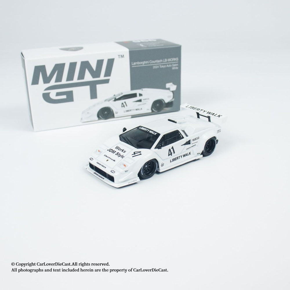 Машинка MINI GT 1/64 Car model toy Lamborghini Countach LBWORKS White ...