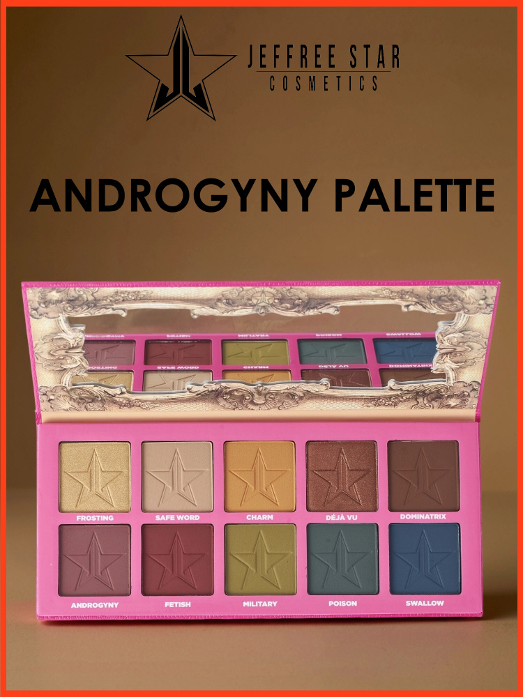 Палетка теней для век Jeffree Star - Androgyny Palette, 10 оттенков, 25 ...